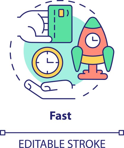 Fast and smart decision making concept icon Vector Image