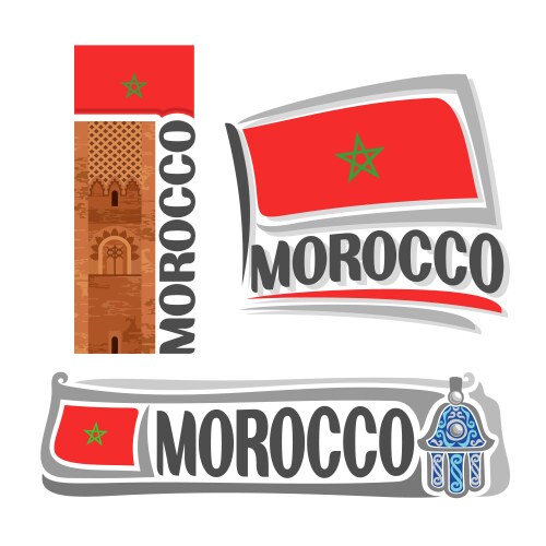 Travel to morocco set moroccan art and culture Vector Image