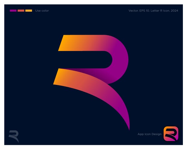 Letter R Ribbon Vector Images (over 670)