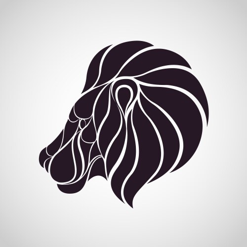Chinese lion logo Royalty Free Vector Image - VectorStock