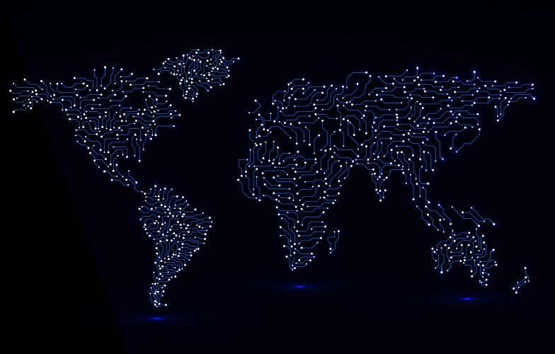 World map Royalty Free Vector Image - VectorStock