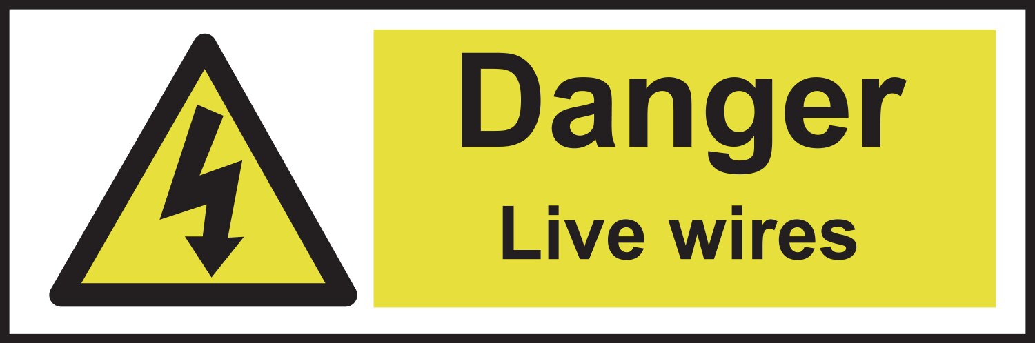 Danger overhead cables safety sign Royalty Free Vector Image
