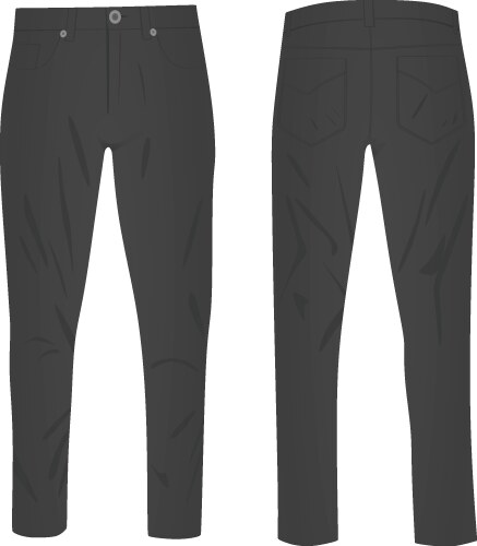 Suit uniform back side view pants Royalty Free Vector Image