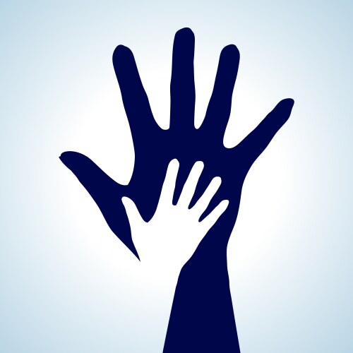 Helping hands Royalty Free Vector Image - VectorStock