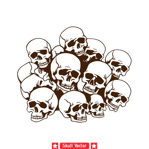 Anatomy of death intricate details in skull Vector Image