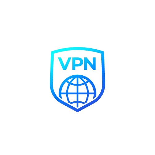Vpn logo on white Royalty Free Vector Image - VectorStock