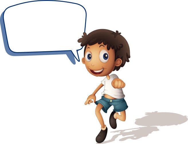 A girl and call out Royalty Free Vector Image - VectorStock