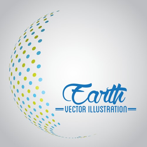 Dot spheres geometric round planet earth ball Vector Image