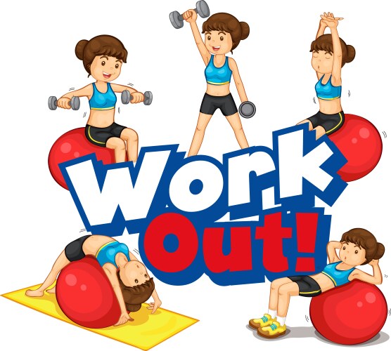 Kids doing morning work-out Royalty Free Vector Image