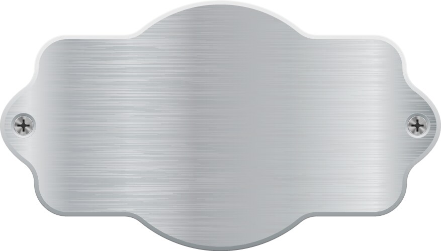 Metal shield with ribbon scratched texture Vector Image