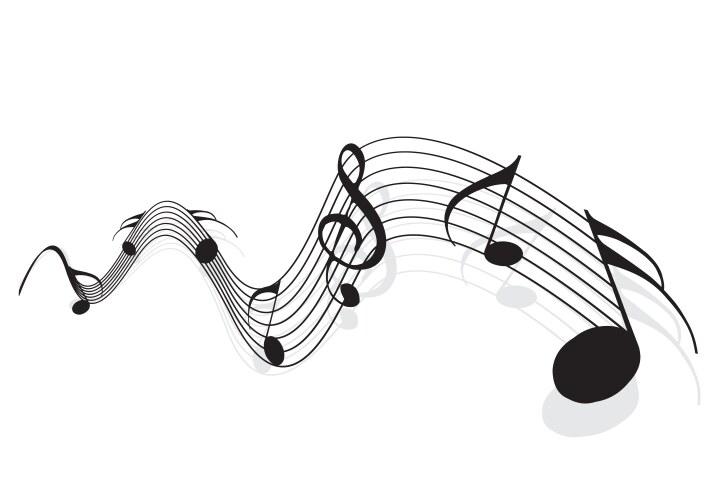 Moon music staff Royalty Free Vector Image - VectorStock