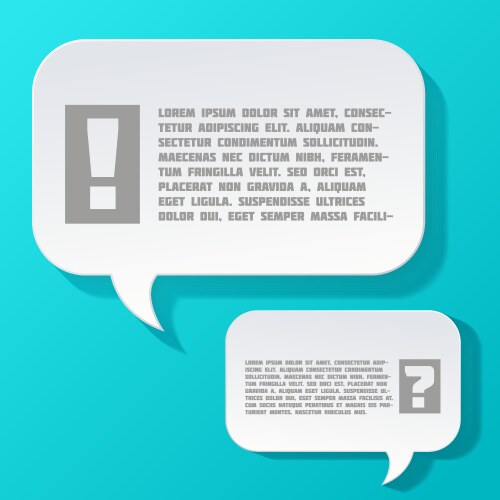 Torn paper speech bubbles Royalty Free Vector Image