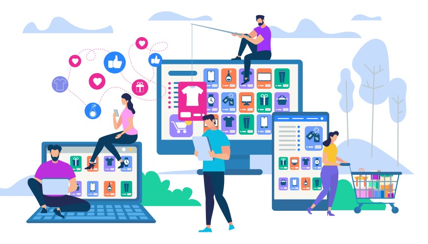 Online Teacher Website Template Royalty Free Vector Image