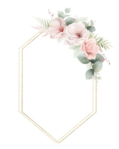 Watercolor frame with green eucalyptus Royalty Free Vector