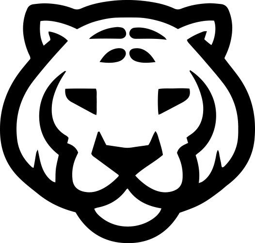 Abstract tiger face Royalty Free Vector Image - VectorStock