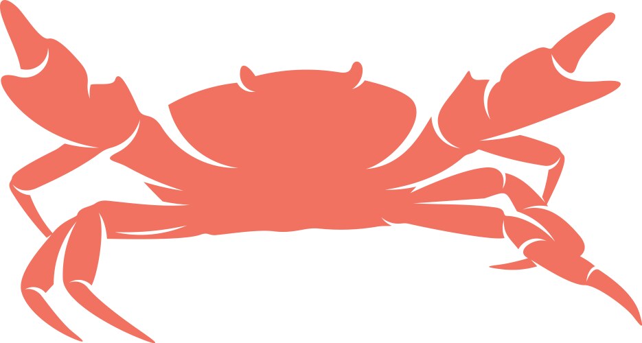 Crab logo design template silhouette Royalty Free Vector