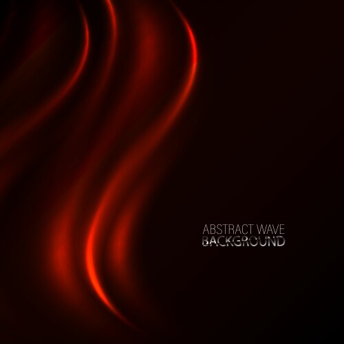 Red light curve wave on black luxury Royalty Free Vector
