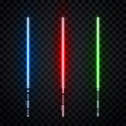 Crossed light swords Royalty Free Vector Image