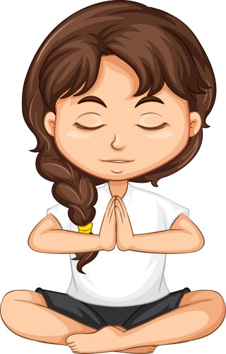 A cute girl character Royalty Free Vector Image