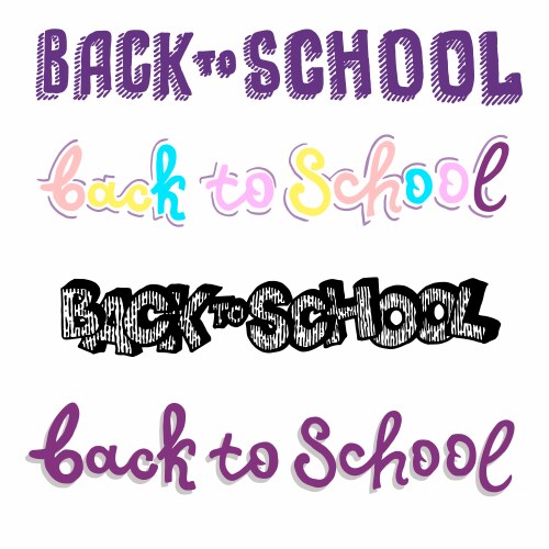 School name label bright stickers rectangular Vector Image