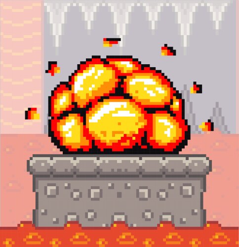 Pixel Lava Vector Images (over 110)