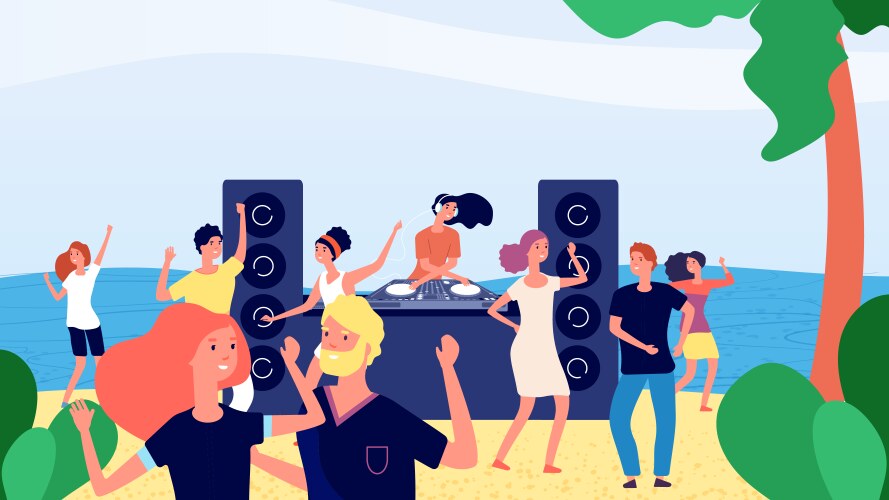 Dj party Royalty Free Vector Image - VectorStock