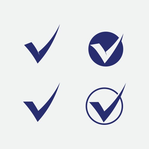 Checklist check mark logo or icon tick symbol Vector Image