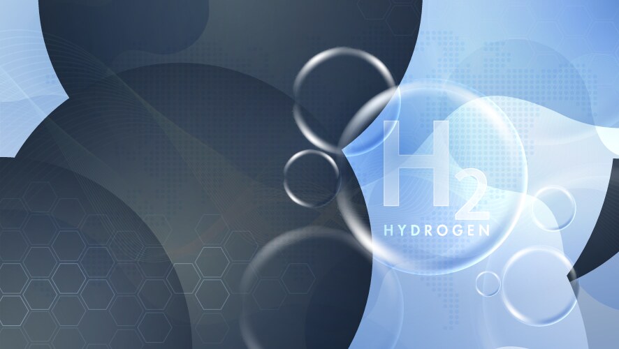 Hydrogen h2 production renewable energy source Vector Image