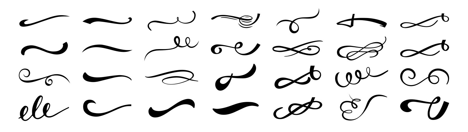 Black Underline Lettering Vector Images (over 600)