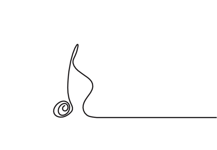 Abstract whole note as continuous lines drawing Vector Image