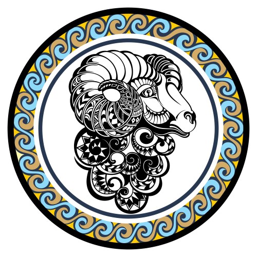 Aries zodiac sign Royalty Free Vector Image - VectorStock