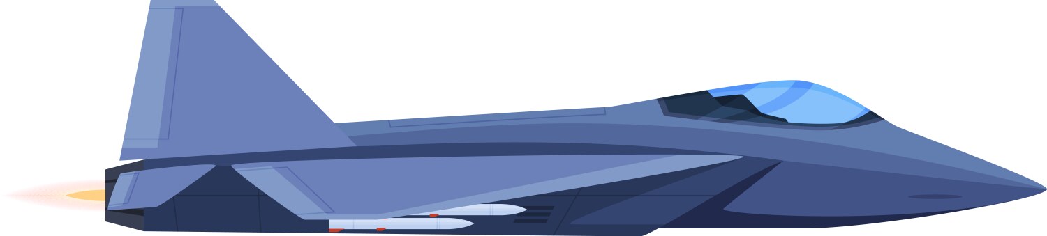 Cartoon jet fighter plane mascot character Vector Image