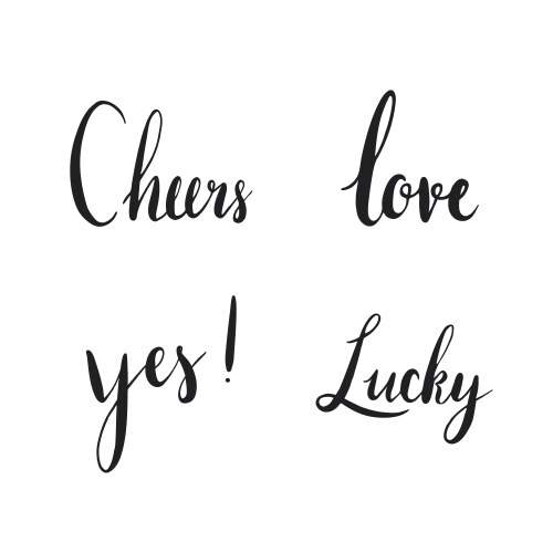 Hand Lettering Calligraphy Yes Vector Images (over 400)