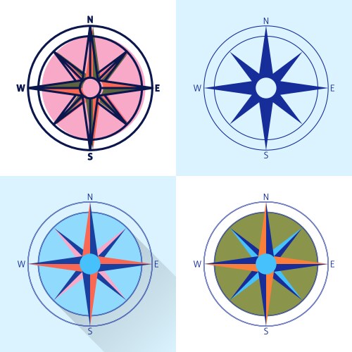Compass Rose Outline Vector Images (over 9,400)