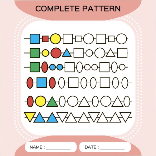 Tracing practice for kids pre-writing worksheet Vector Image