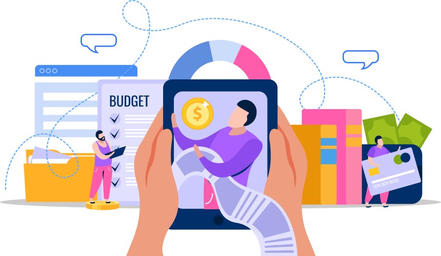 Monthly payments concept Royalty Free Vector Image