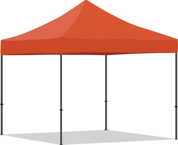Tent model isolated on white - realistic Vector Image