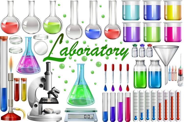 Science tools and containers Royalty Free Vector Image