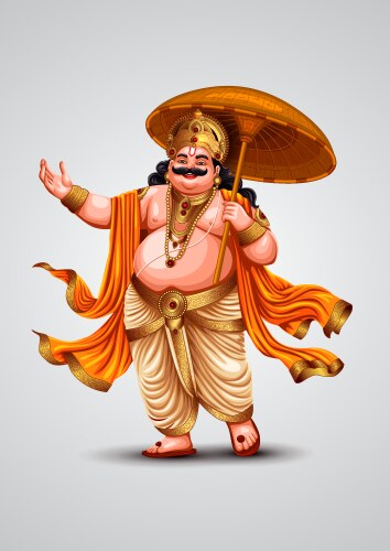 Maveli Kerala King - Onam Celebration Royalty Free Vector
