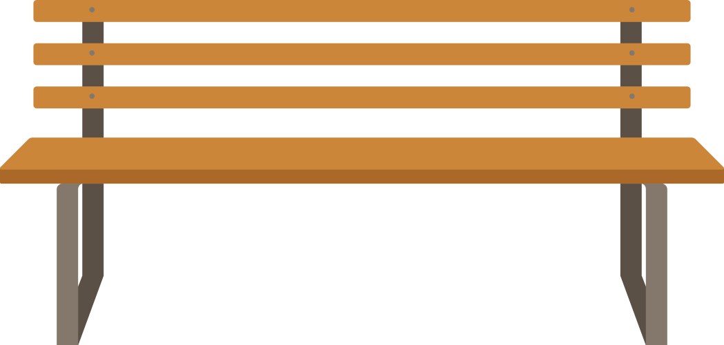 Park bench flat style Royalty Free Vector Image