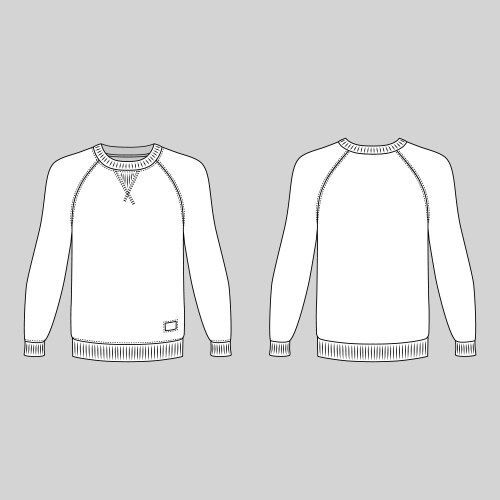 Raglan T-Shirt Template Vector Images (over 760)