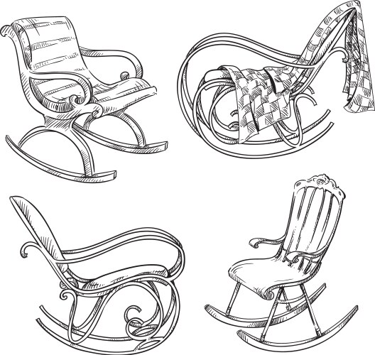 Line Drawing Rocking Chair Vector Images (over 390)