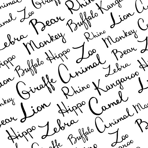 Lettering seamless pattern positive words Vector Image