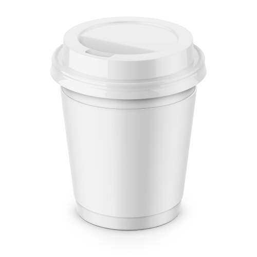 Plastic coffee cup Royalty Free Vector Image - VectorStock