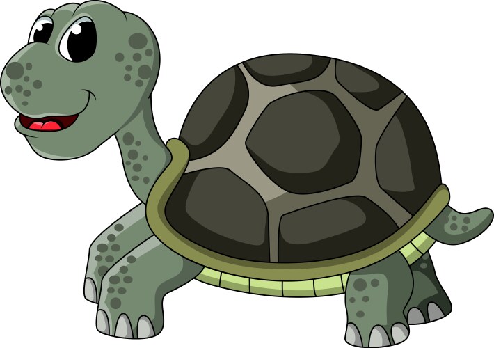 Cut cartoon turtle Royalty Free Vector Image - VectorStock