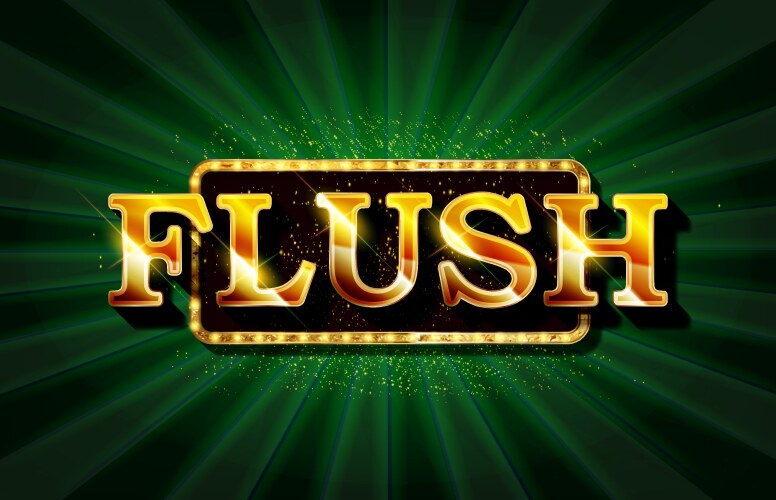 Royal flush lettering with vintage-style light Vector Image