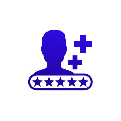 Patient satisfaction icon medical rating Vector Image