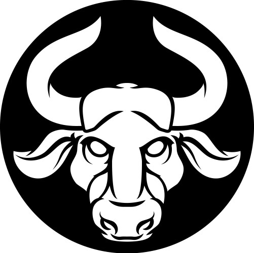 Taurus the bull star sign Royalty Free Vector Image