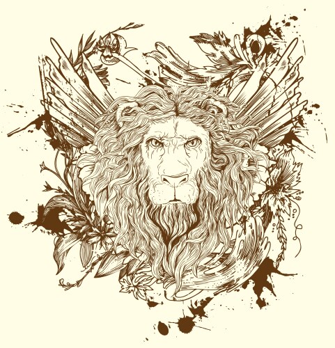 Vintage lion poster Royalty Free Vector Image - VectorStock