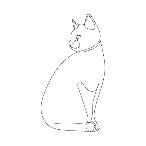 Sitting Cat Outline Vector Images (over 5,900)